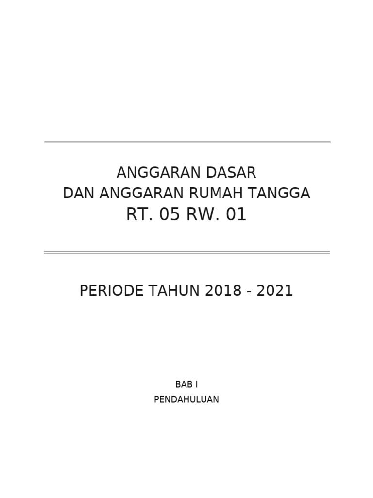 Ad Art RT.05 RW.01 2018-2021 | PDF