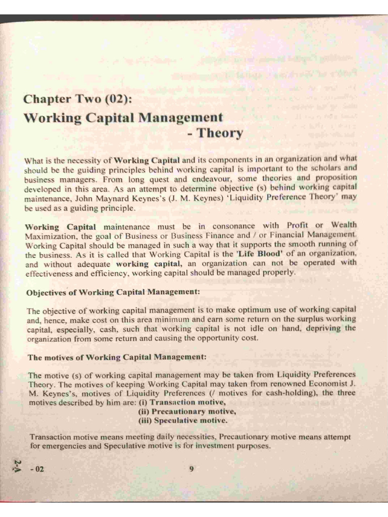 working capital management Theory | PDF