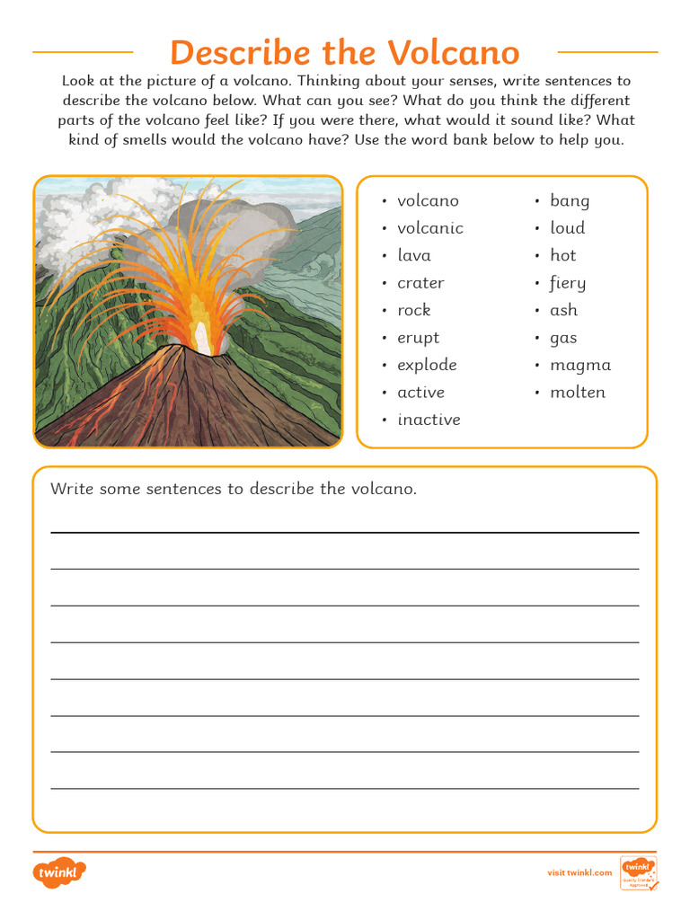 Describe A Volcano | PDF