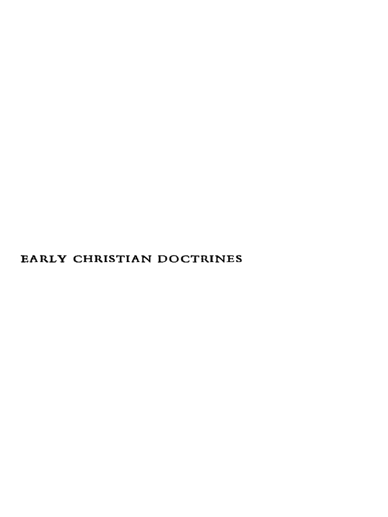 Kelly - Early Christian Doctrines | PDF