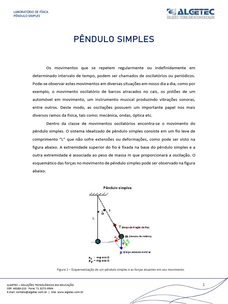 Pendulo Simples | PDF