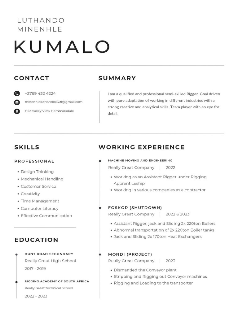 Luthando Resume | PDF