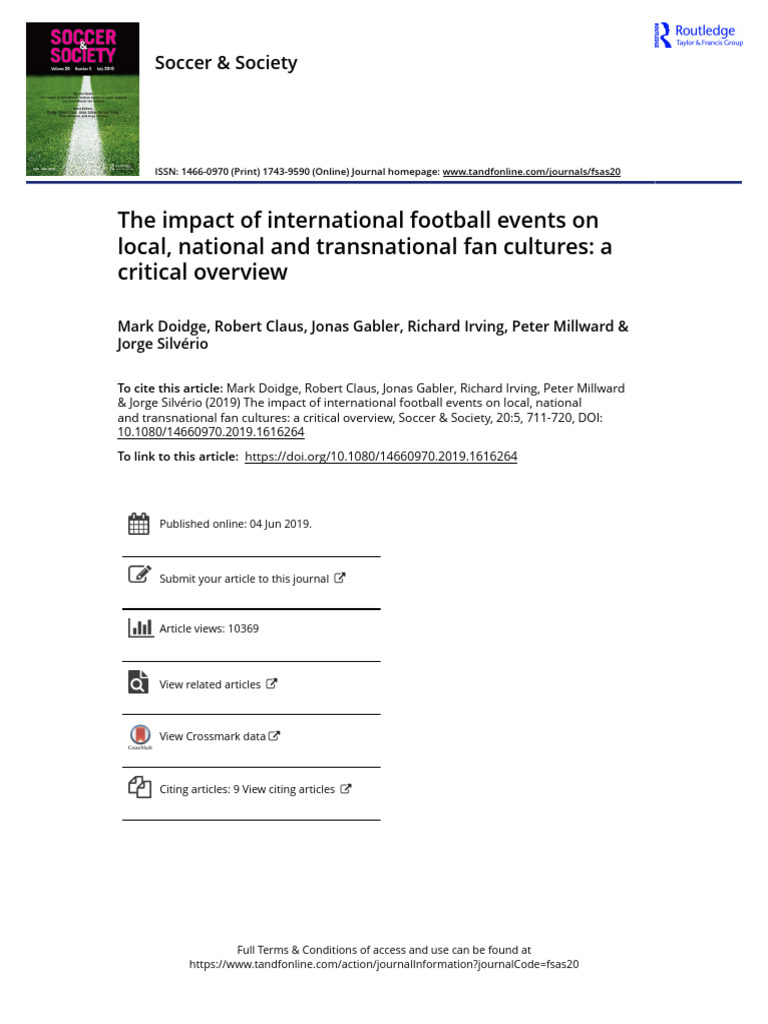 Global Football Fan Dynamics | PDF | Politics