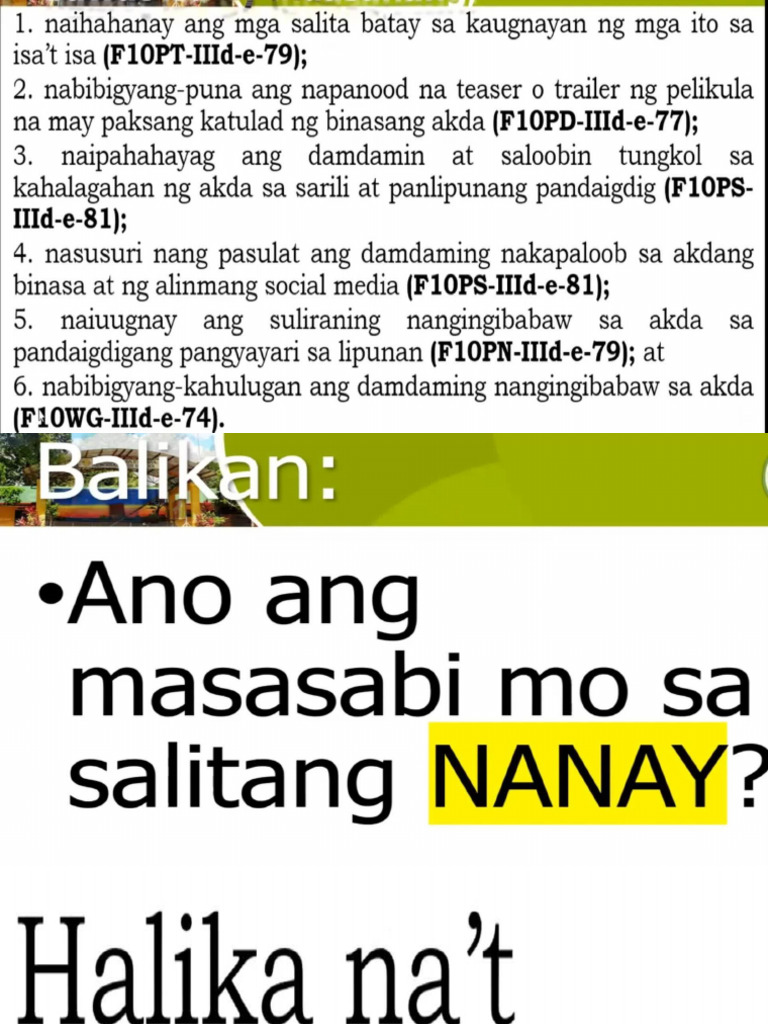 Filipino 103rd Quarter ANG ALAGA | PDF