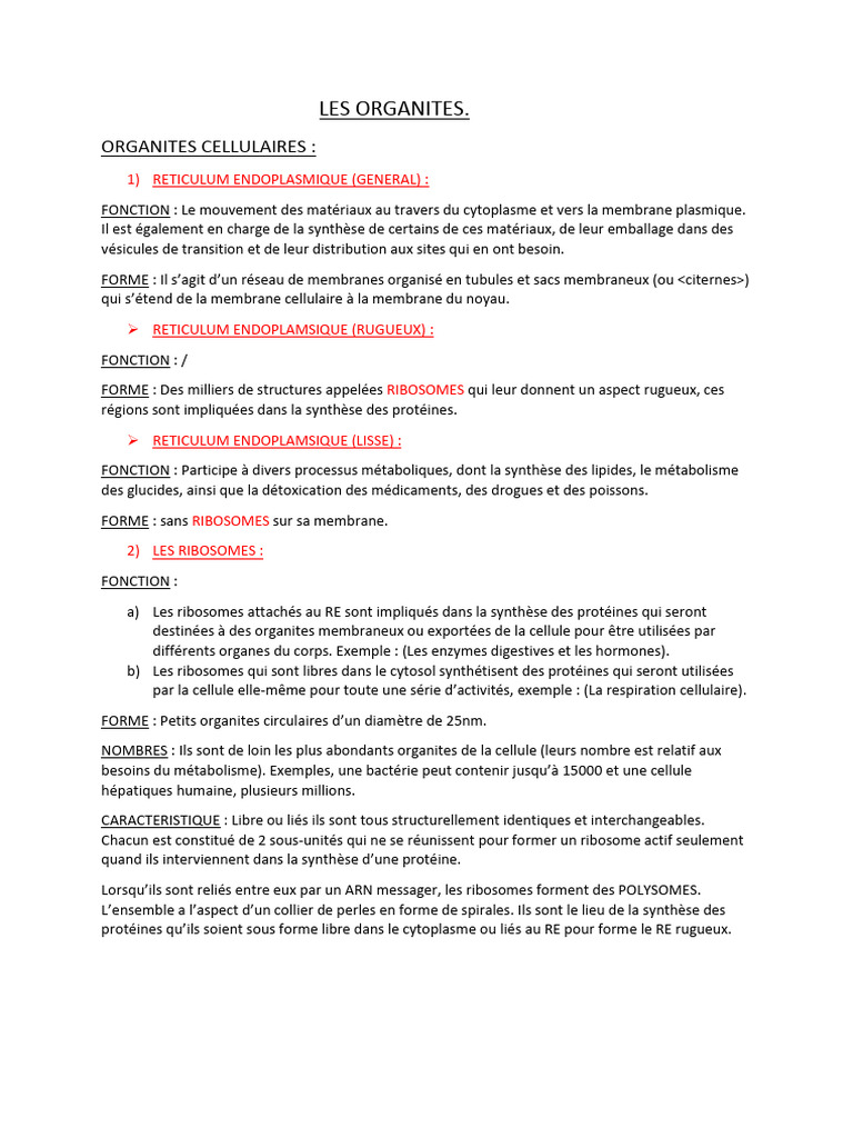 Les Organites AB | PDF