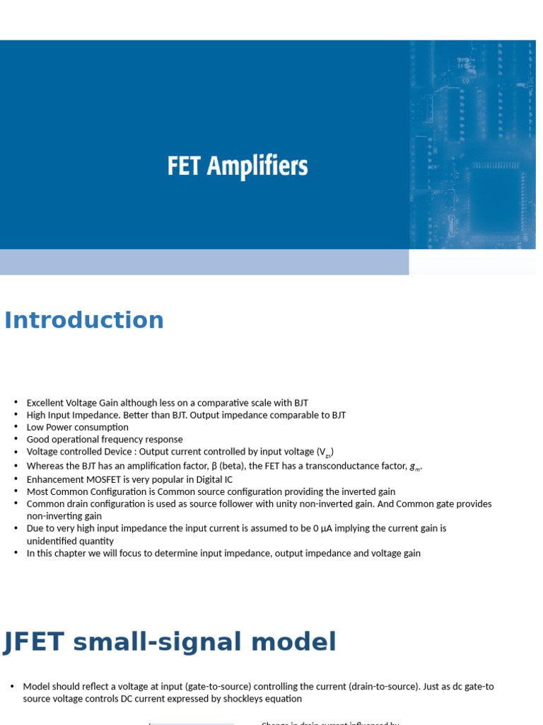 CH 8 FET Amplifiers | PDF