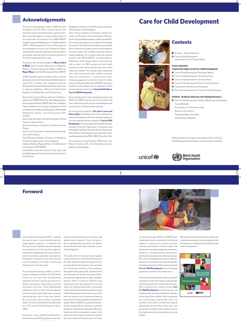 Care for Child Development Resources | PDF | Child Development | Self ...
