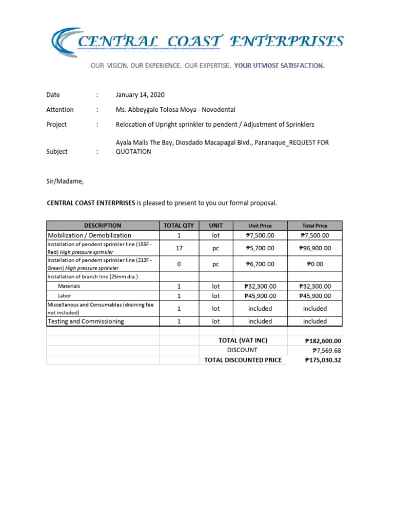 Aircon Quotation | PDF