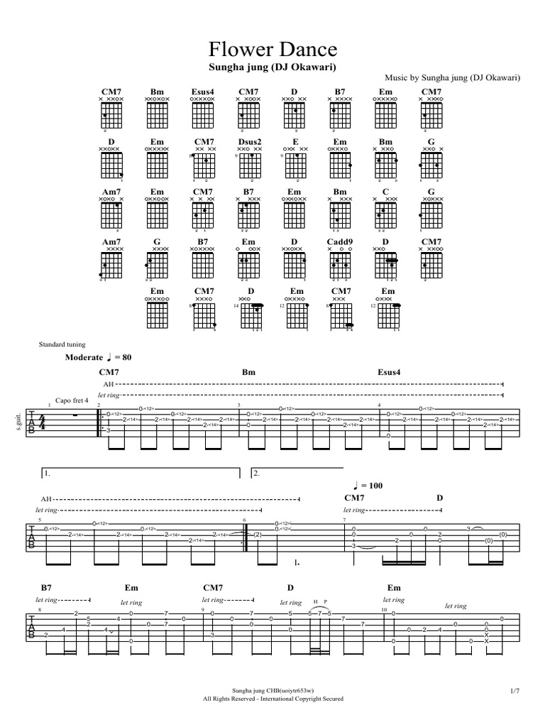Sungha Jung - Flower Dance | PDF
