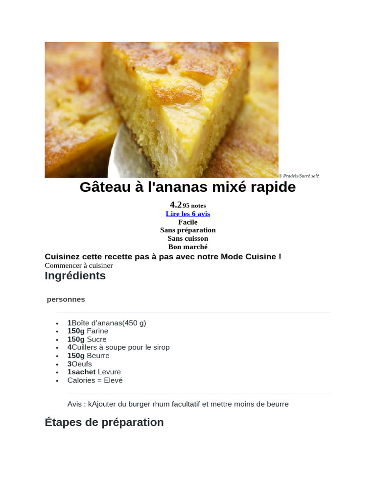 Gateaux | PDF