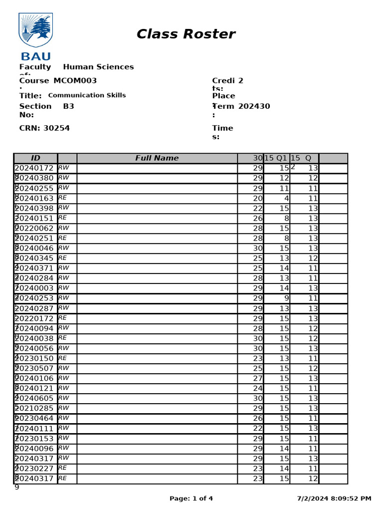 Summer Name 1 - No Name | PDF