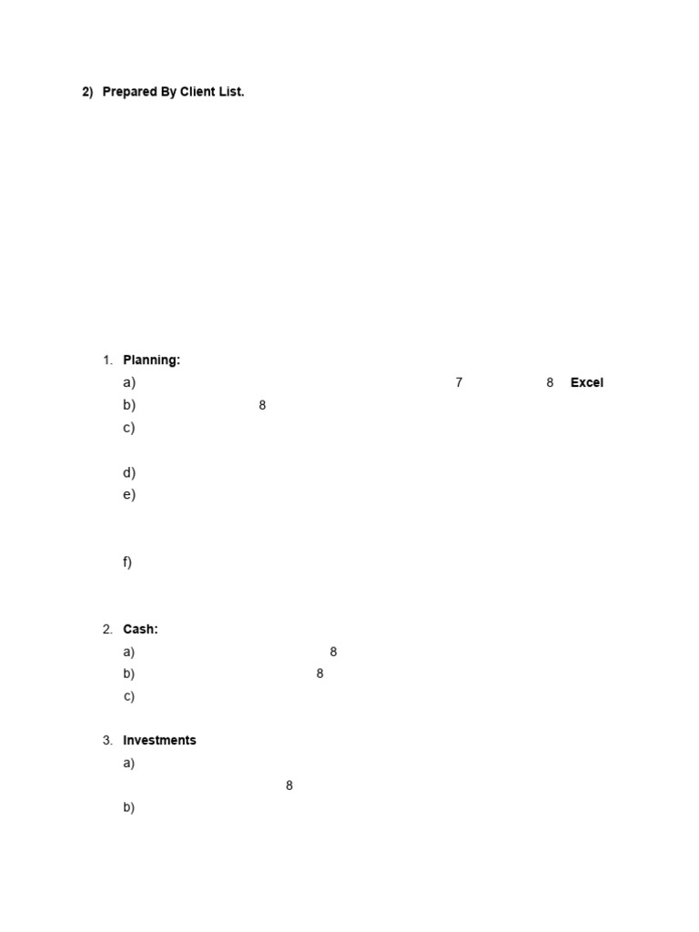 PBC Prepared by Client List | PDF