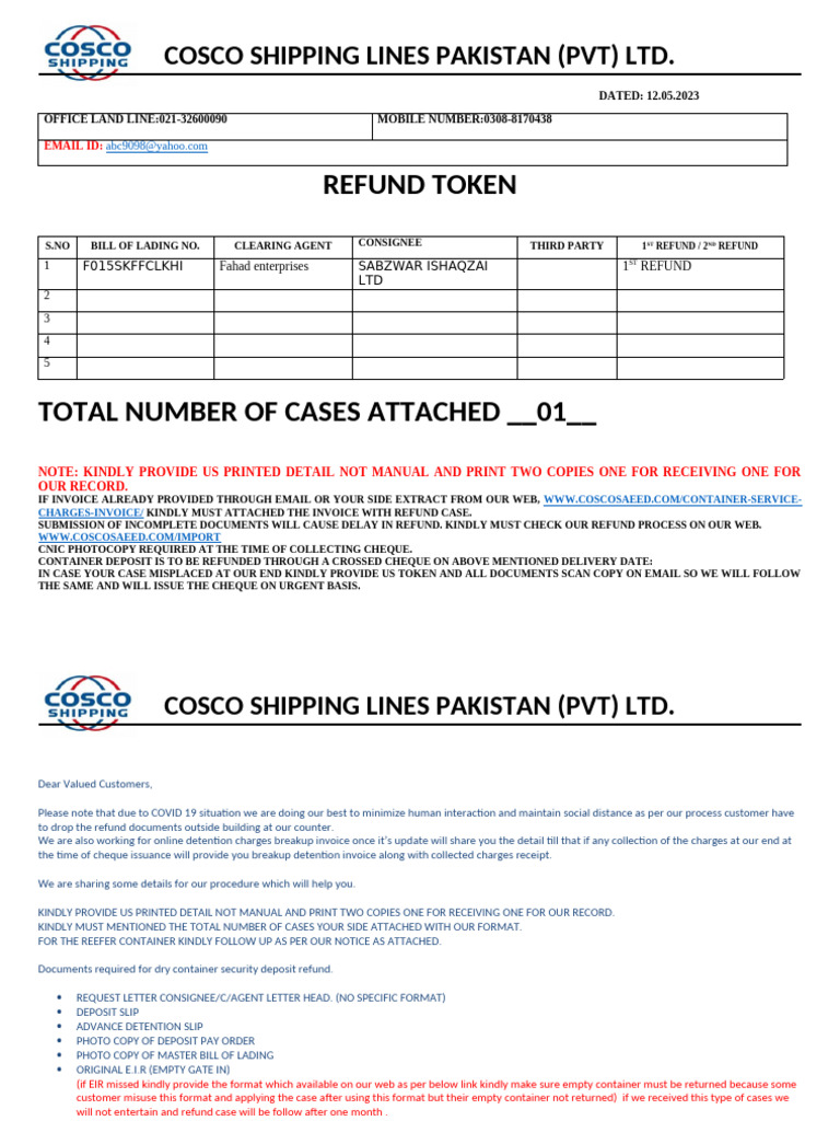 Refund Request Form | PDF