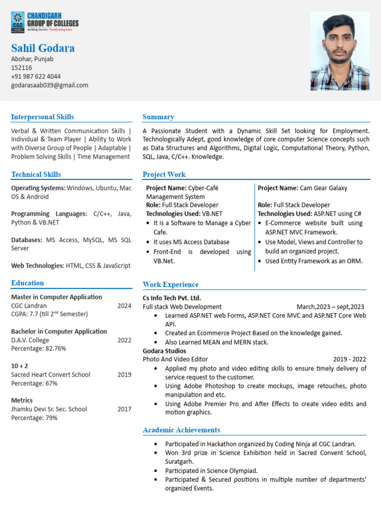 Sahil New Updated Resume | PDF