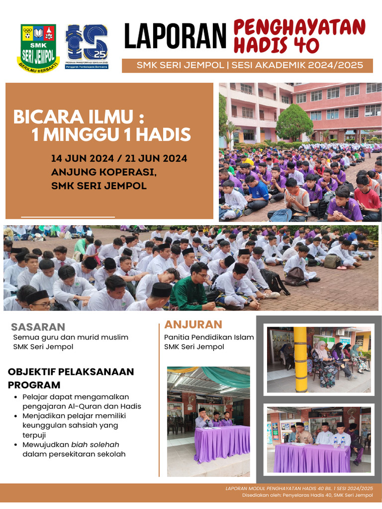 Laporan Penghayatan Hadis 40 Fasa 1 | PDF