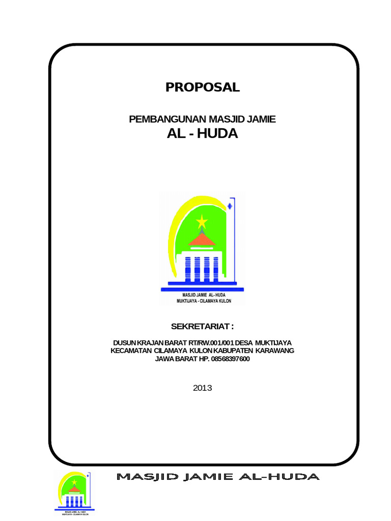 Proposal Masjid Al-Huda | PDF