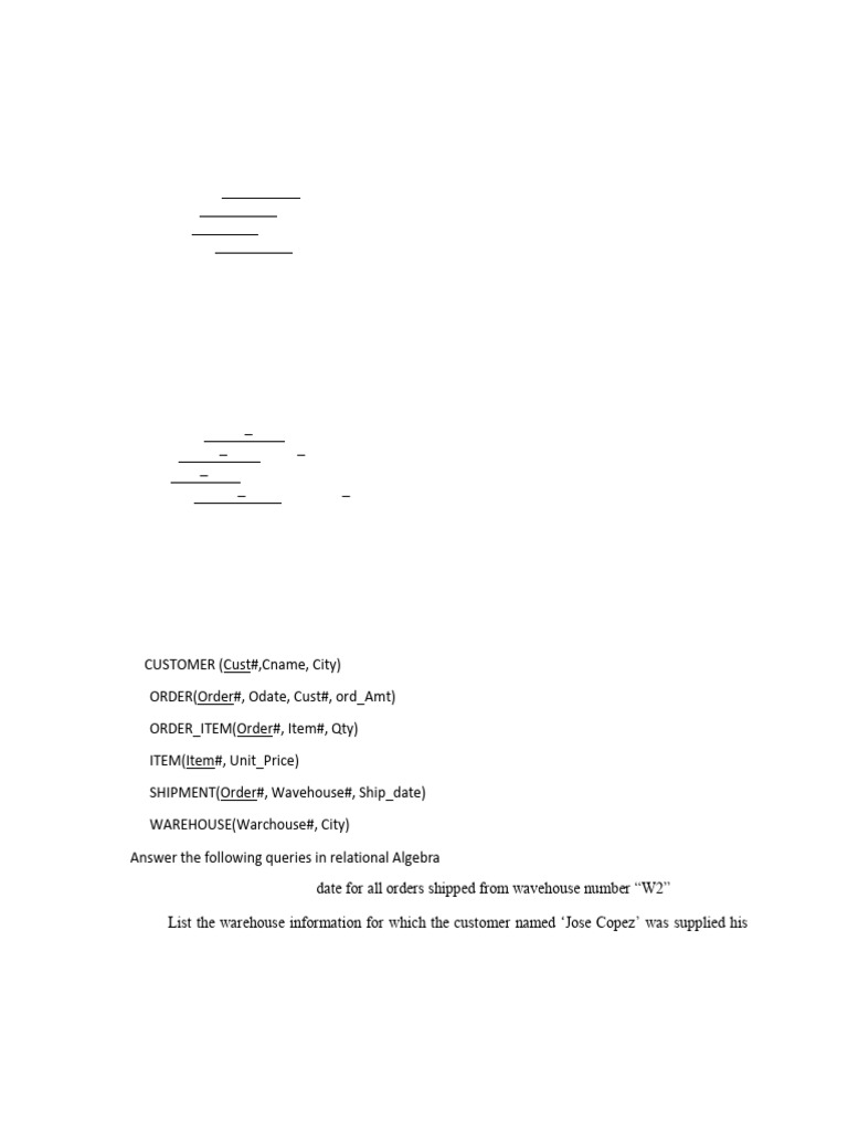 Relational Algebra Assignment | PDF Relational Algebra Assignment | PDF