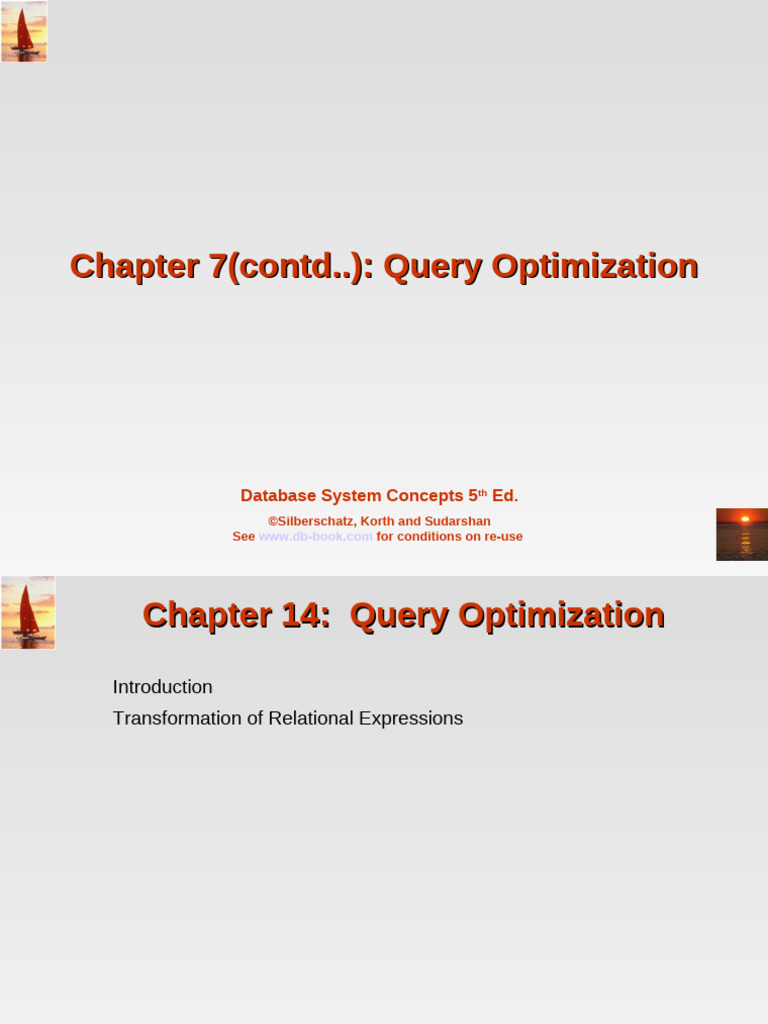 Chapter 7 - Query Optimization06 | PDF