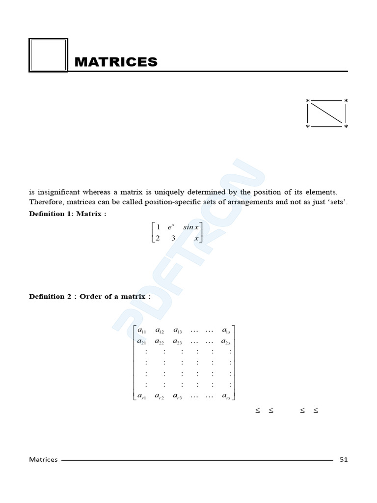 4.MATRICES TXT BOOK | PDF