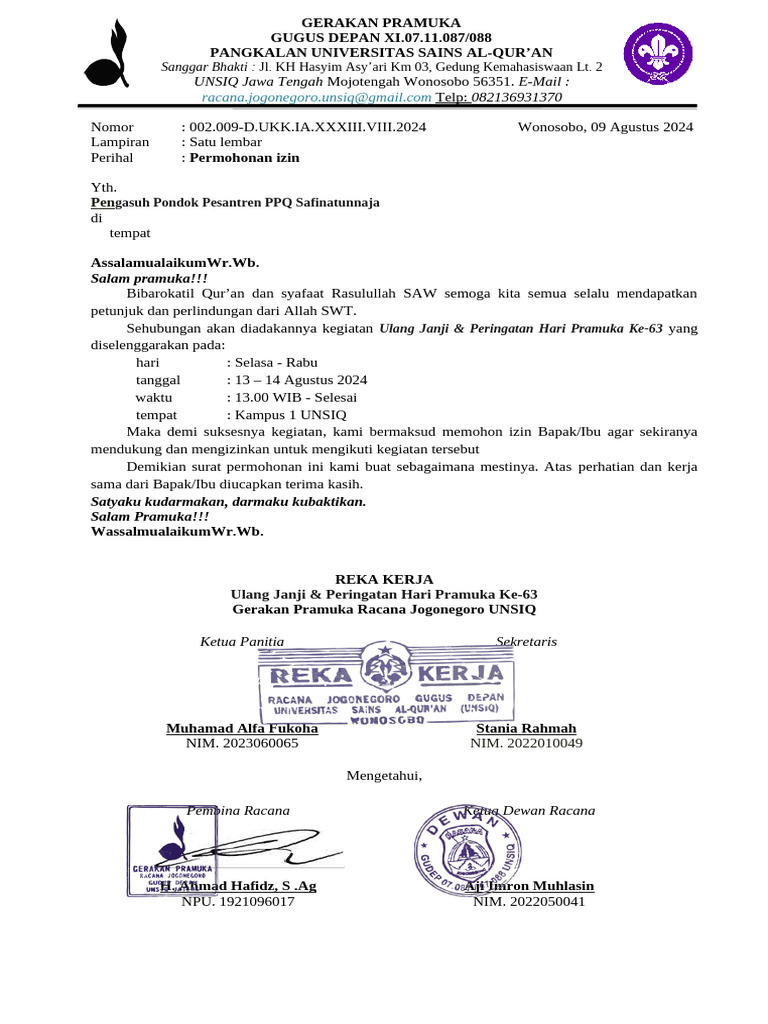 001 Surat Izin Pondok Pesantren | PDF