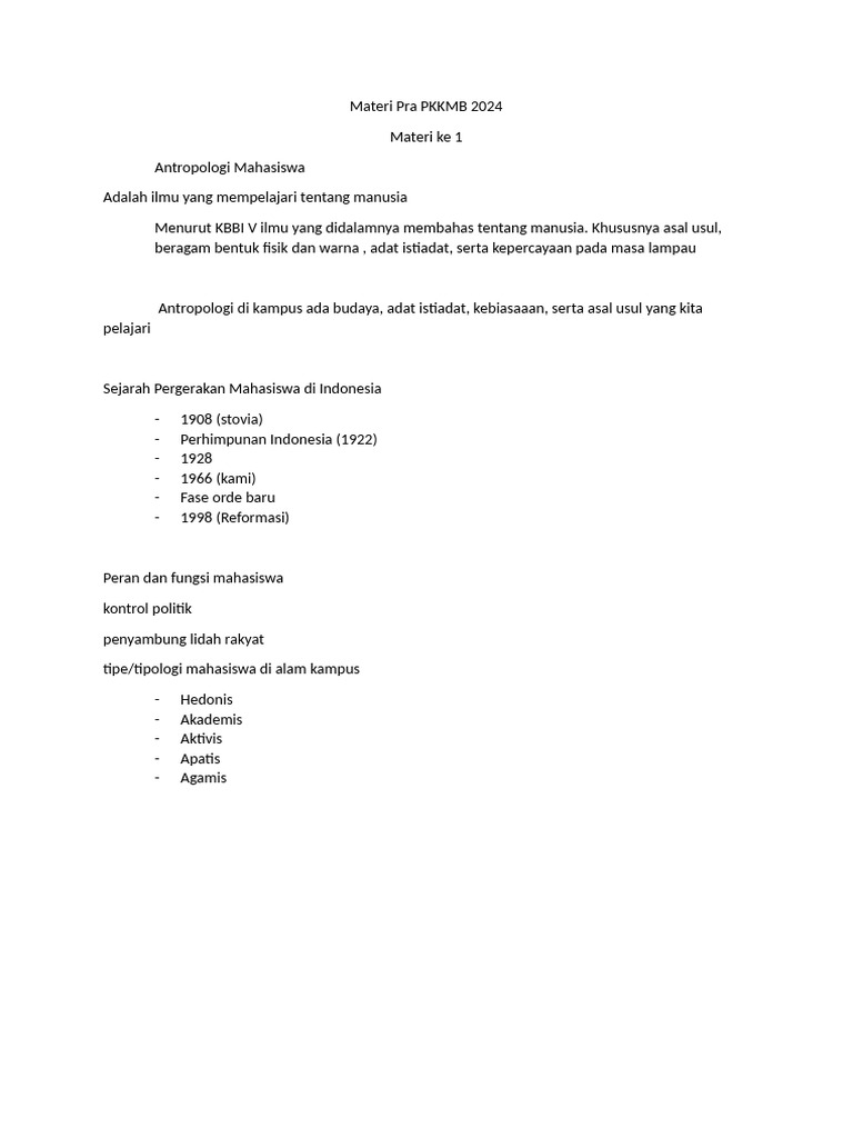 Resume Pra PKKMB | PDF