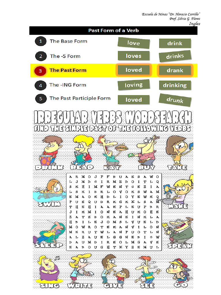 Simple Past - Word Soup | PDF