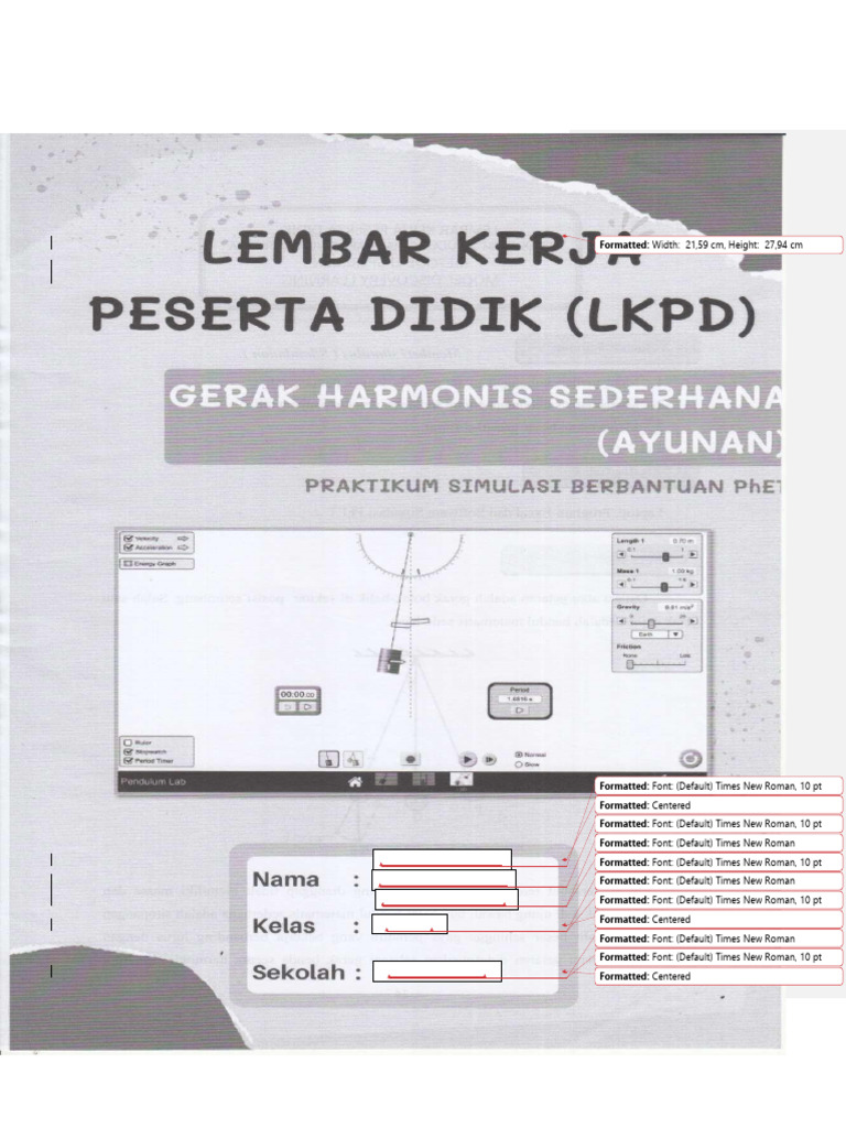 LKPD Gerak Harmonik Sederhana | PDF