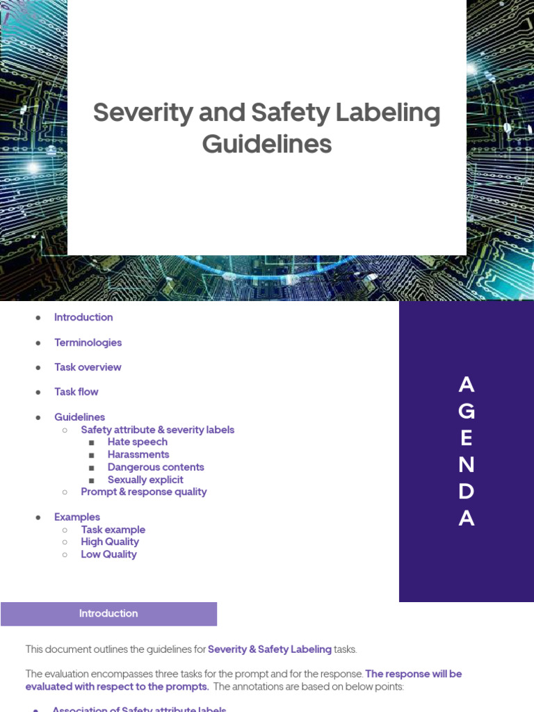 Severity and Safety Labeling Guidelines | PDF