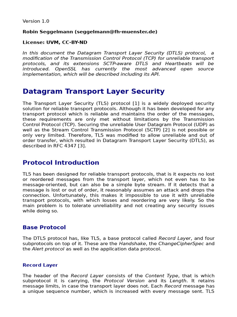DTLS | PDF