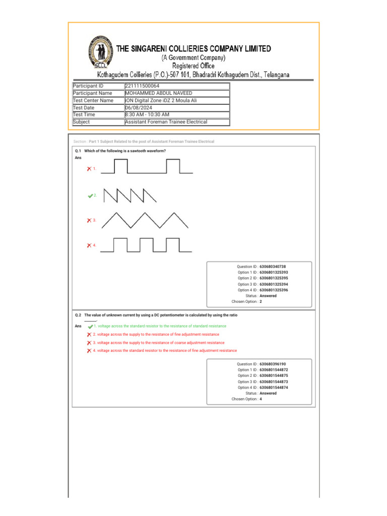 Sub Engineer Pyq | PDF