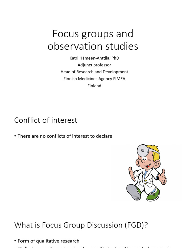 Focus Groups and Observation Studies | PDF