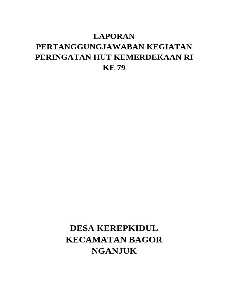 LPJ Lomba Desa Kereplidul | PDF