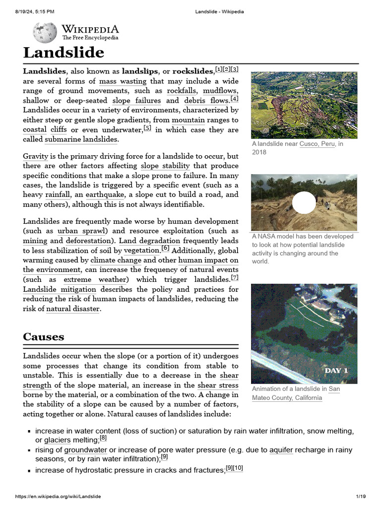 Landslide | PDF
