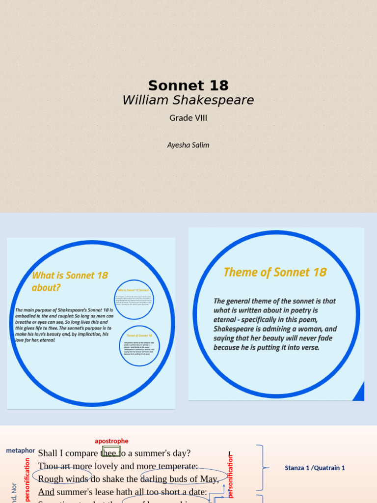 Students' Sonnet 18 Shakespeare | PDF