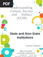 State and Non State Institutions Ucsp | PDF | Institution