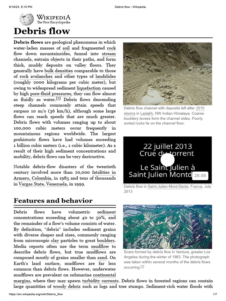 Debris Flow | PDF