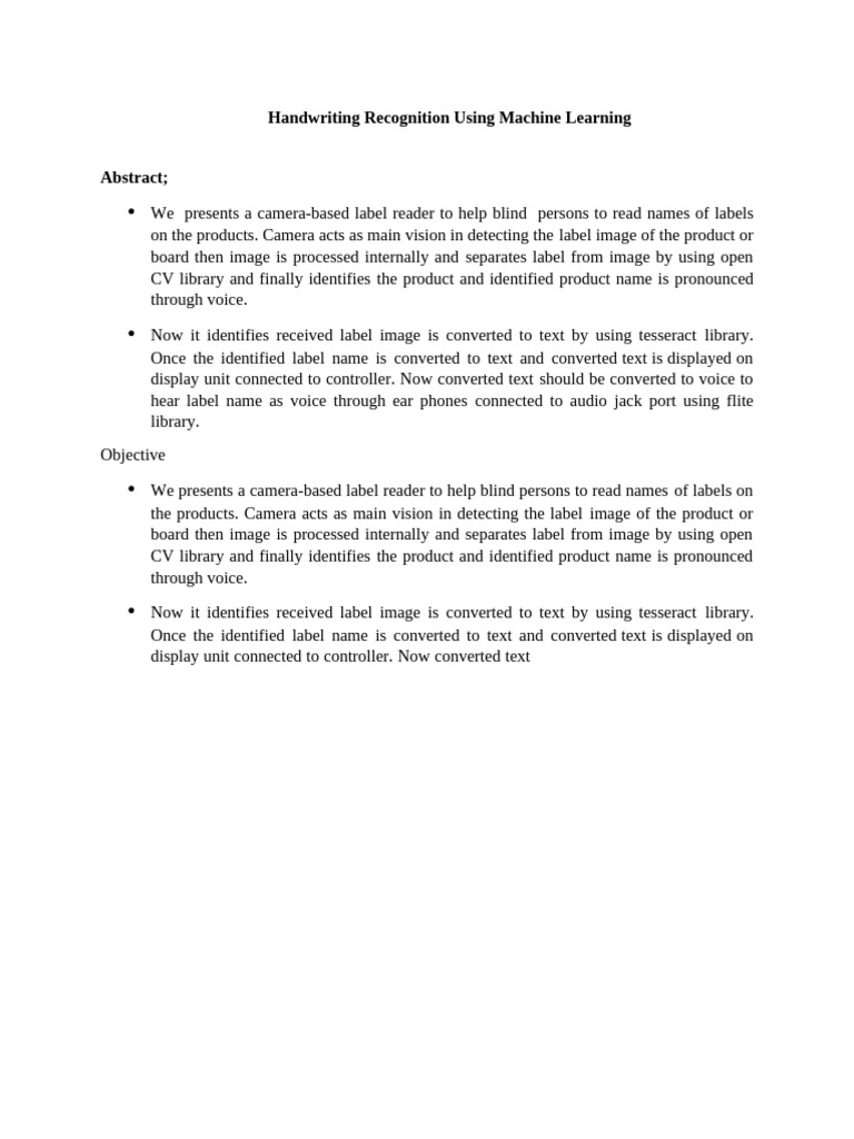 Handwriting Recognition Using Machine Learning | PDF