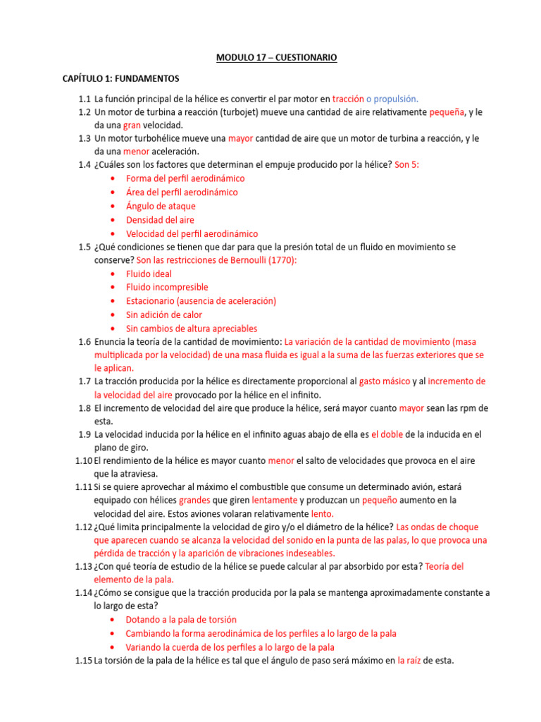 MODULO 17 - Cuestionario | PDF