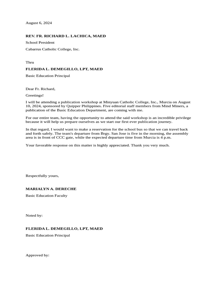 Letter of Request | PDF