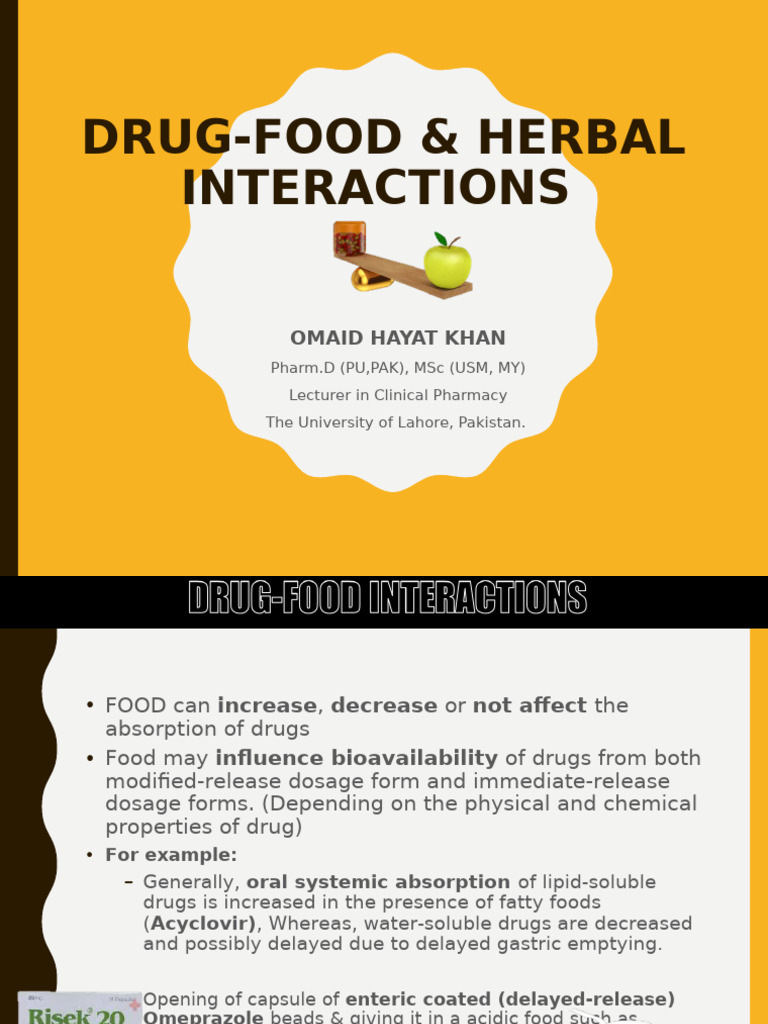 Drug-Food & Herbal Interactions Guide | PDF | Pharmacy | Self-Improvement