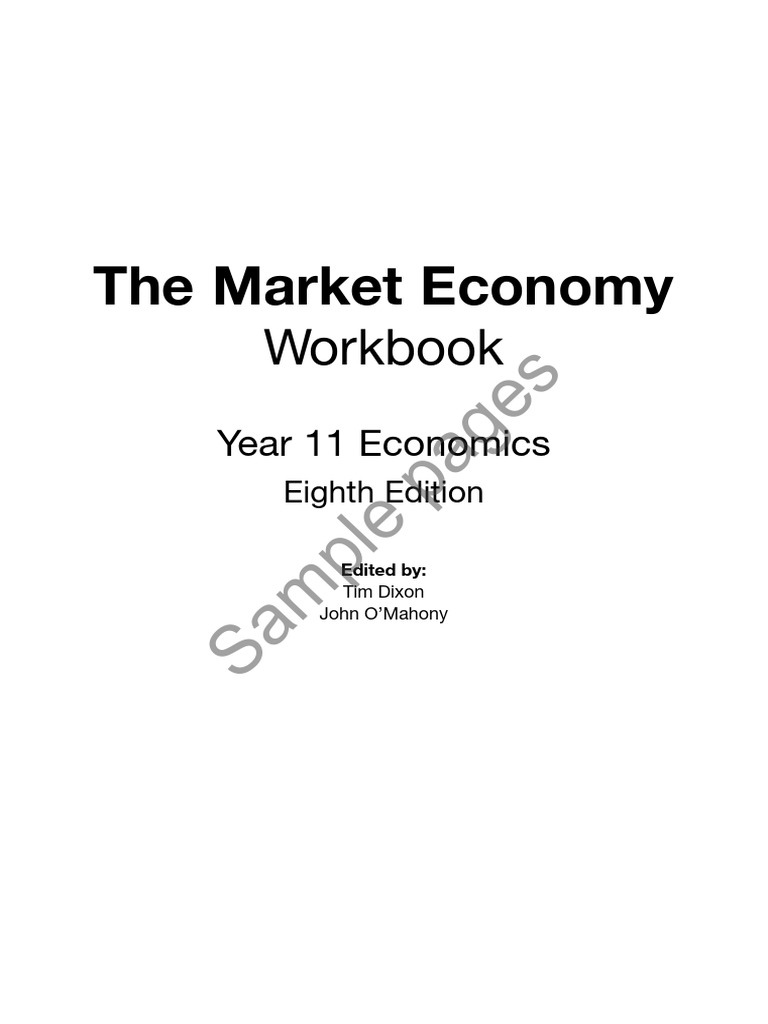 The Market Economy: Workbook | PDF