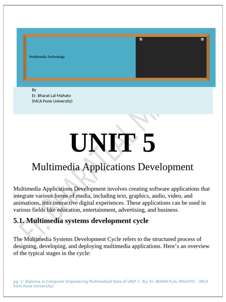 UNit-5 Multimedia Applications Development | PDF