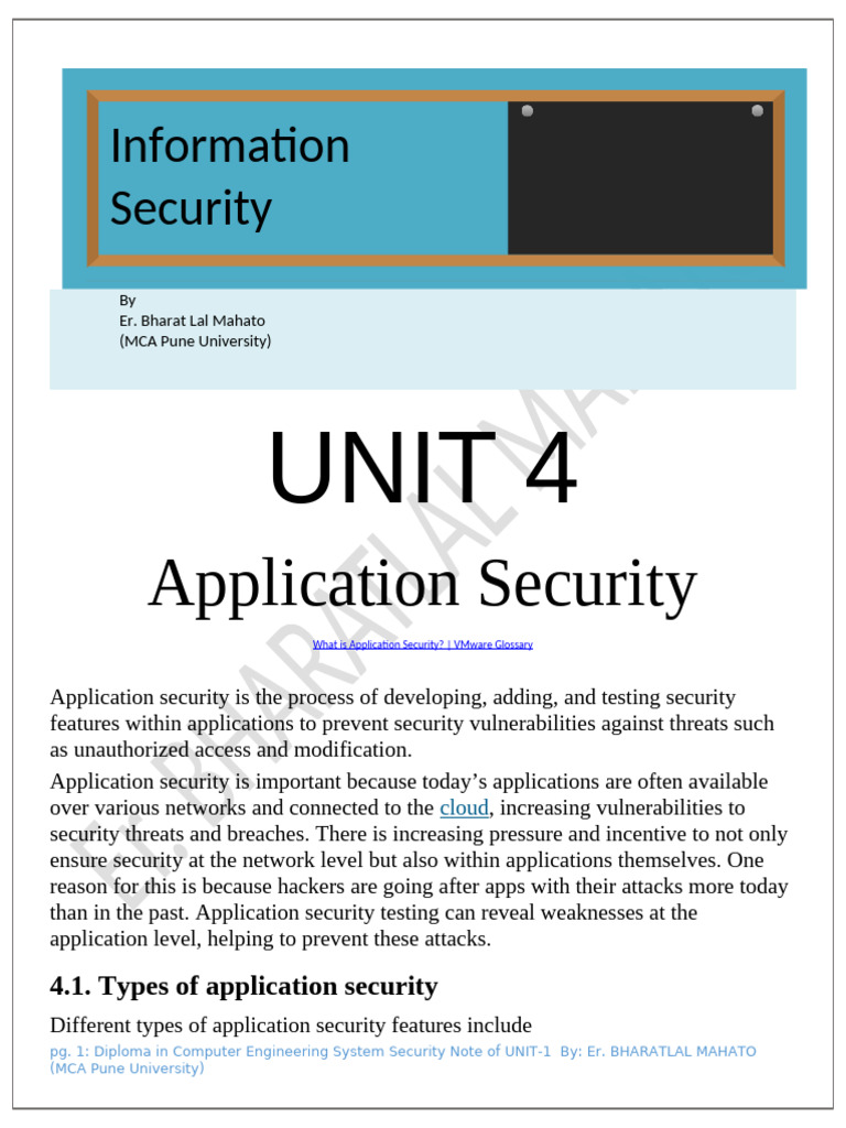 UNit-4 Information Security | PDF