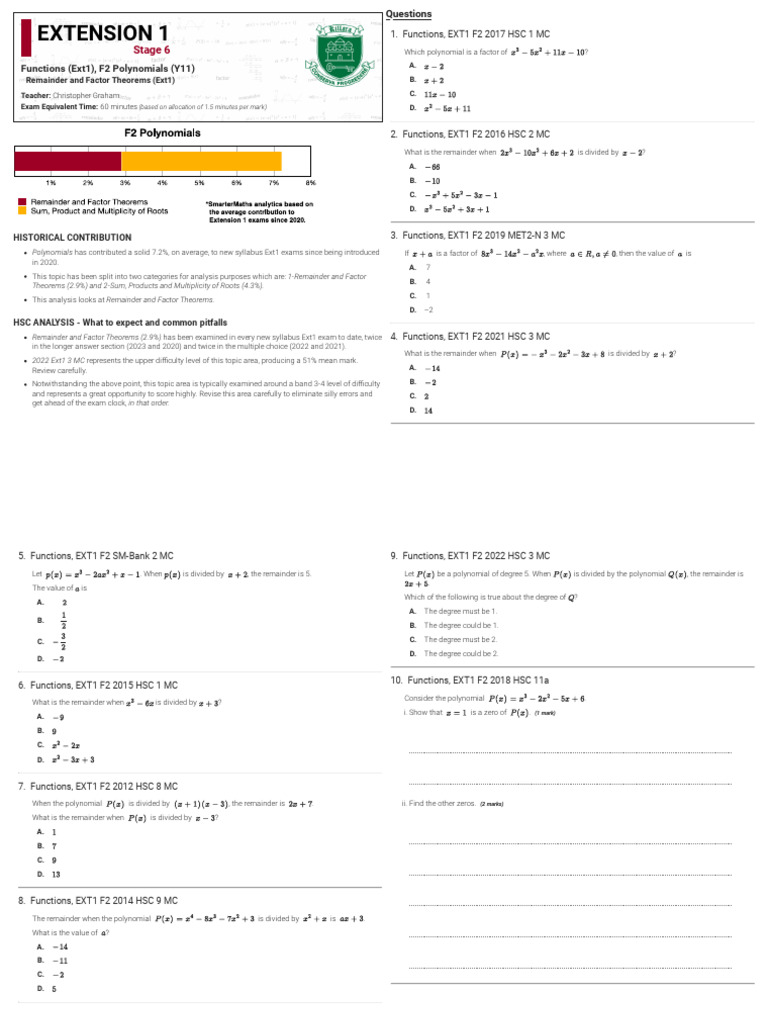 Factor Remainder Theorem Pdf