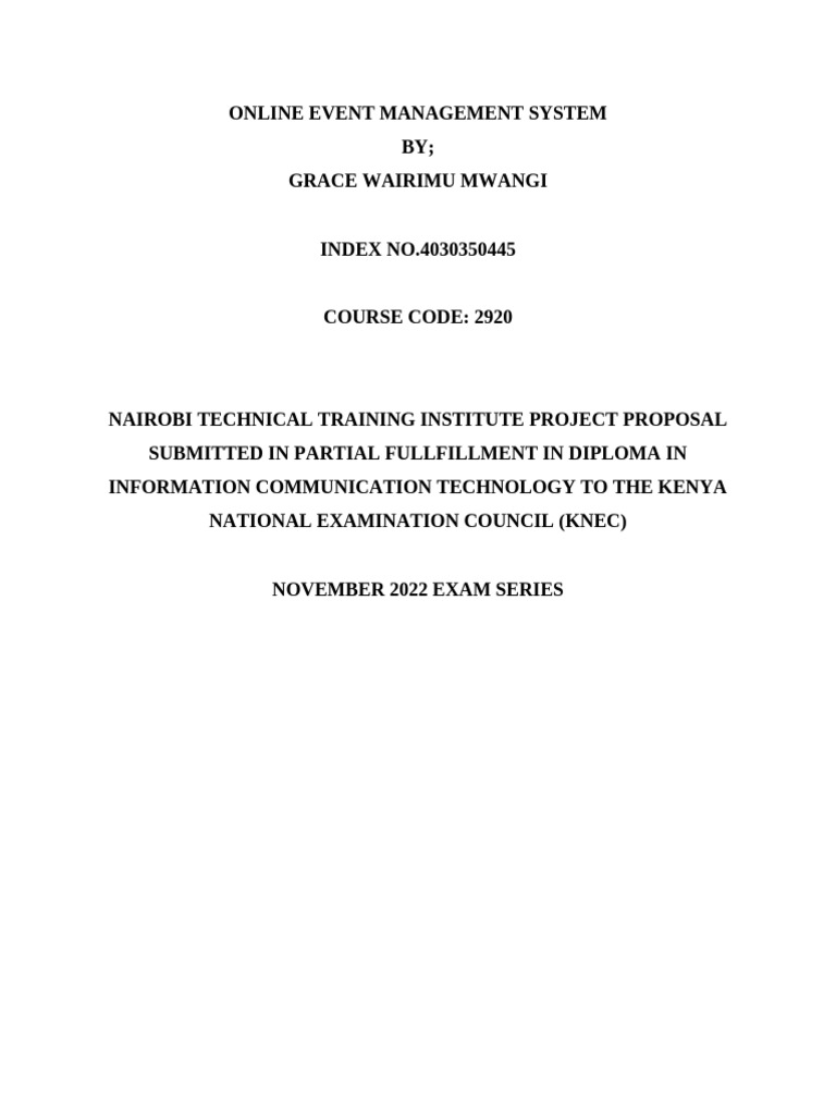 Online Event Management System Pdf