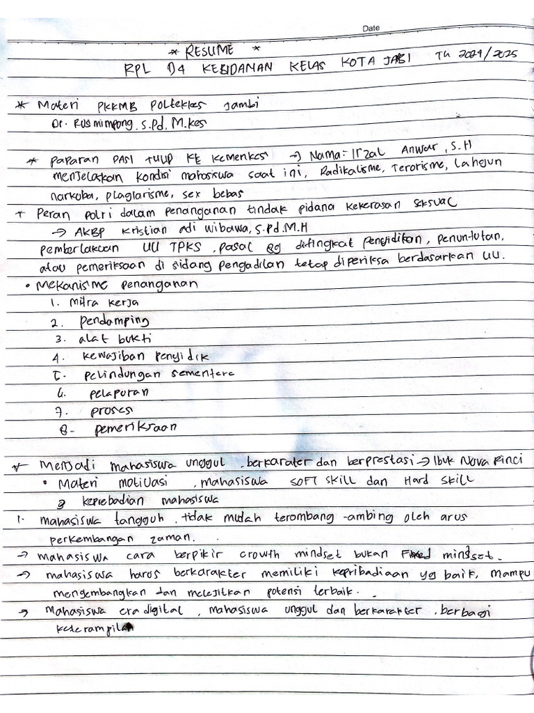 Resume RPL d4 Kebidanan | PDF