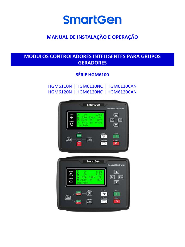 Manual Série HGM6100 - Rev. 02 - SmartGen Do Brasil | PDF