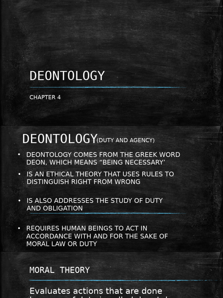 Deontology Ethics | PDF | Immanuel Kant | Rationality