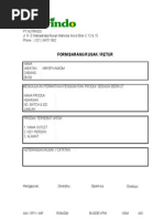 Formulir Retur Barang untuk Supplier | PDF