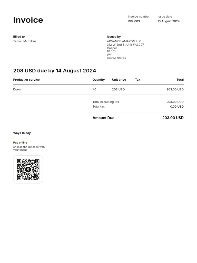 Invoice Template | PDF | Finance & Money Management